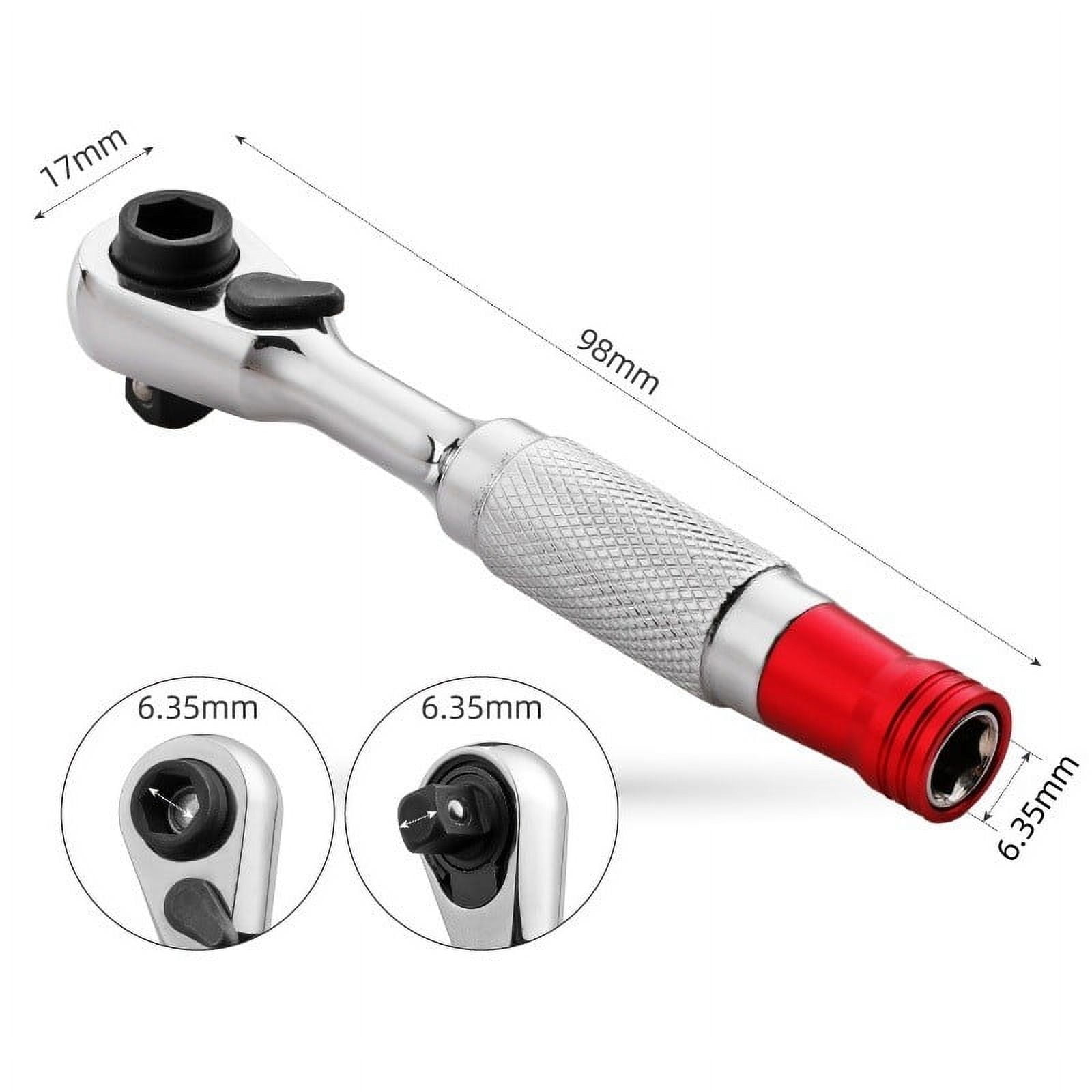 Clupup 1PC Metal Torque Ratchet Wrench Mini Knurled Ratchet Handle ...