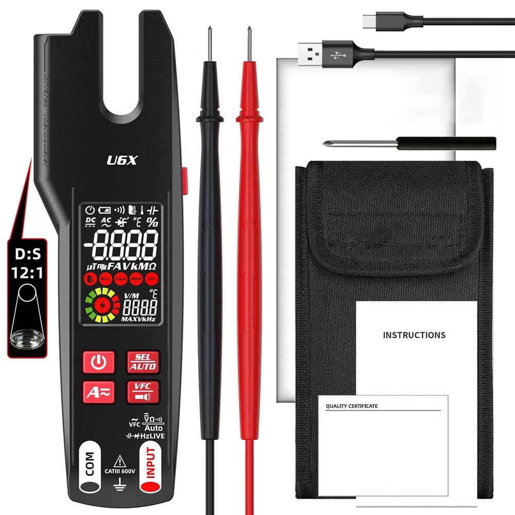 Clupup 1PCS Open Jaw Digital Multimeter Electrical Tester Current Clamp ...
