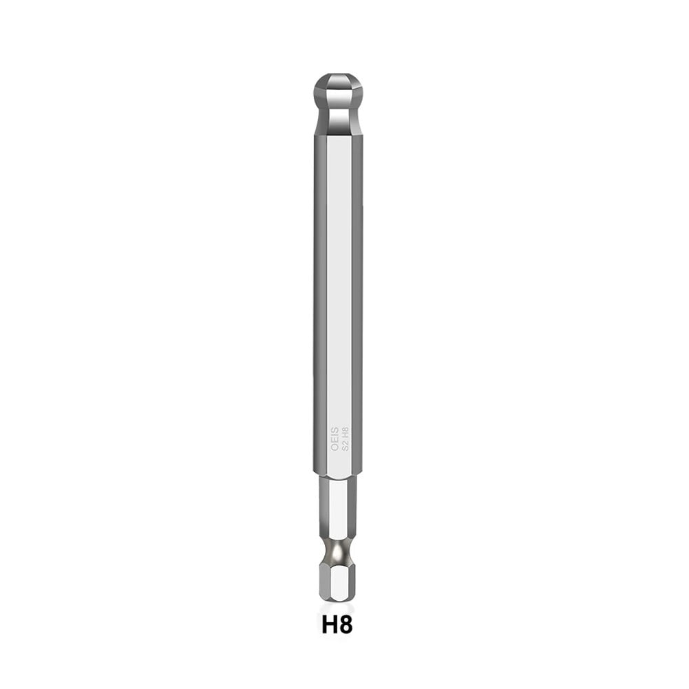 Clupup 1pc 100mm Length Ball End Screwdriver Bit 1/4 Inch Hex Alloy ...