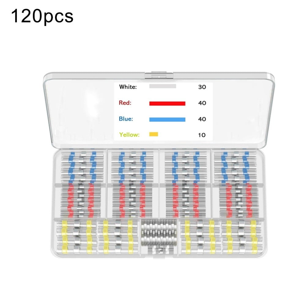 Clupup 200/120PCS Solder Seal Heat Shrink Butt Connectors Waterproof ...