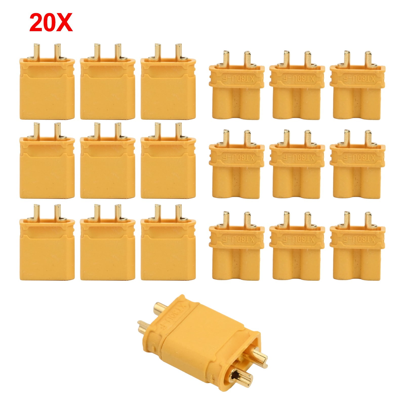 Clupup 20Pcs XT30 Male Female Connectors For DIY RC Chargers Socket ...