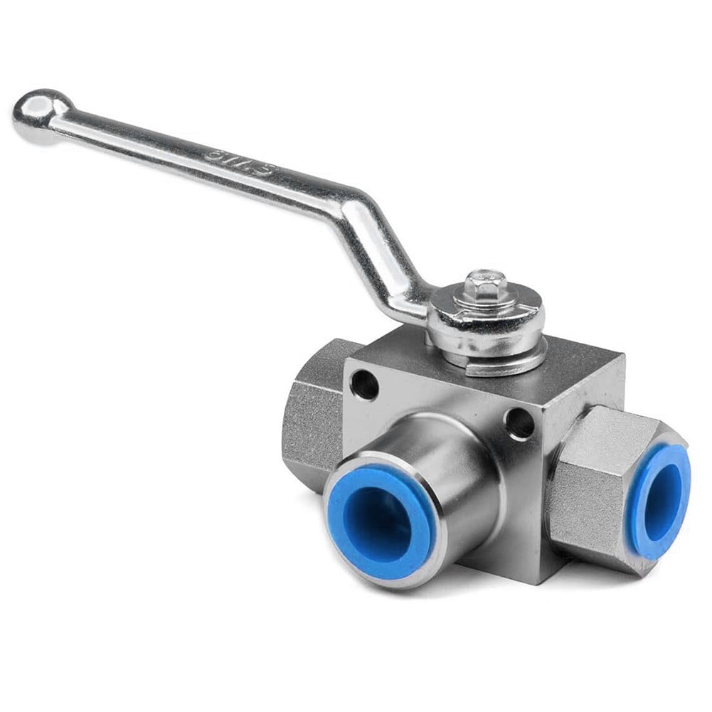 Clupup 3 Way Hydraulic Ball Valve High Pressure Ball Valve 1/4 BSP ...
