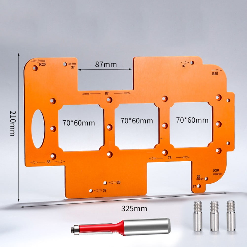Clupup 3in1 Woodworking Hole Cutter Template Sockets Slotting Template ...
