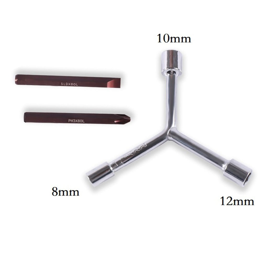 Clupup 3pcs Set Y Type 3 Way Hex Socket Wrench 8/10/12mm For Washing ...
