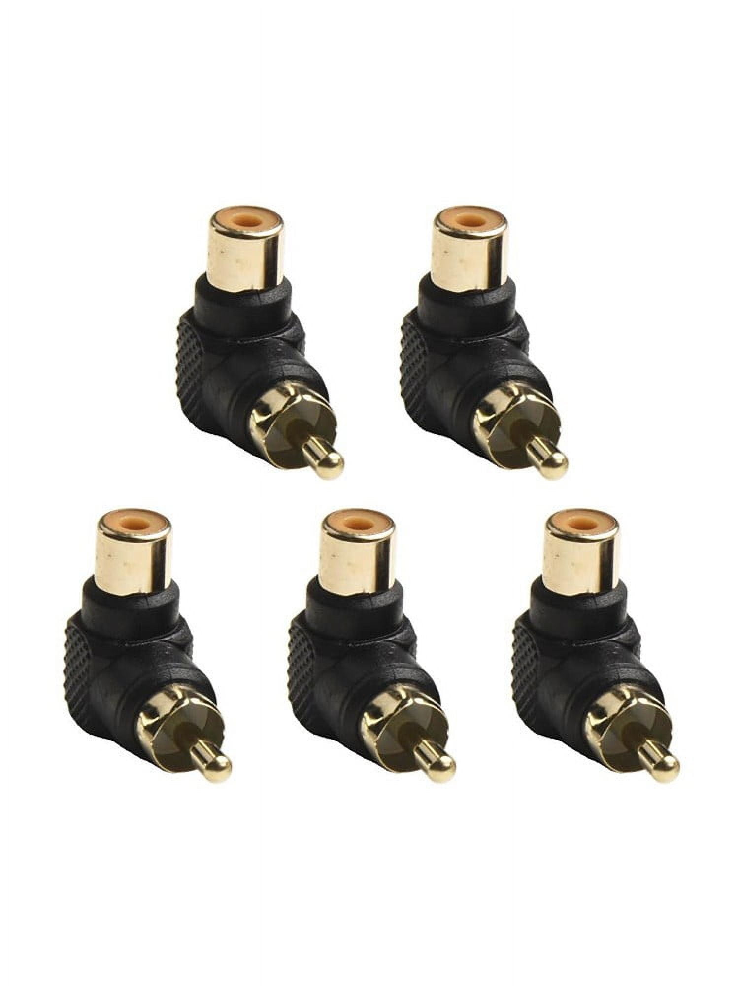 Clupup 5 Pack For RCA Right Angle Connectors for Easy Audio Device ...
