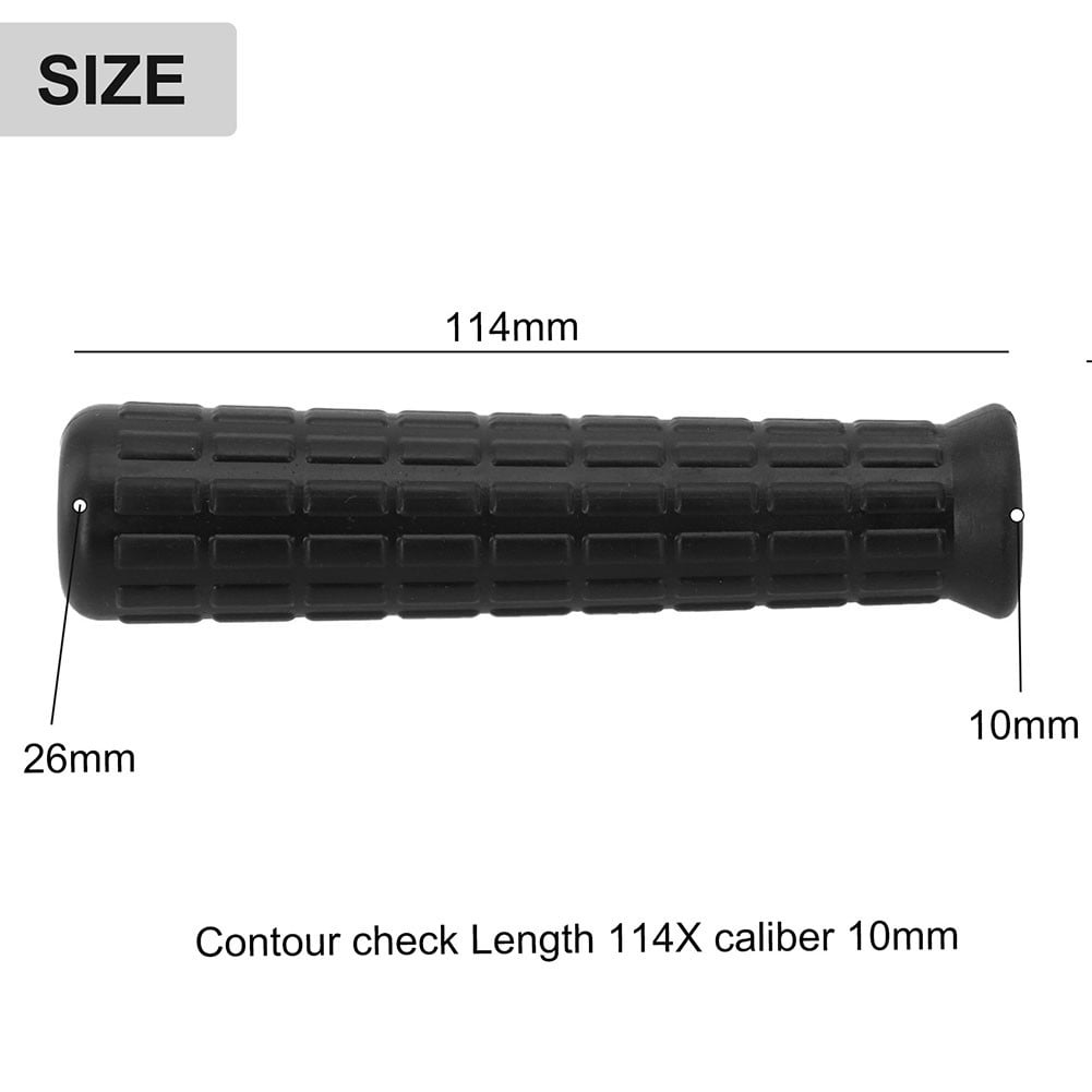 Clupup Pack of 2 Wheelbarrow Rubber Handles Round Tubes Black ...