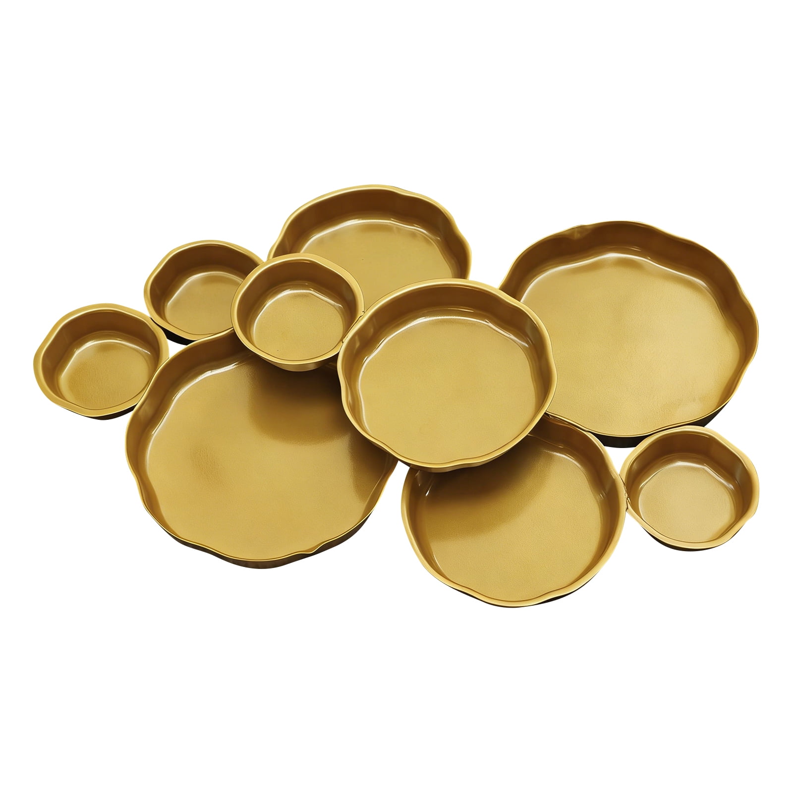 Cluster Accent Bowls, Shiny Gold Snack and Appetizer Serving Dish ...