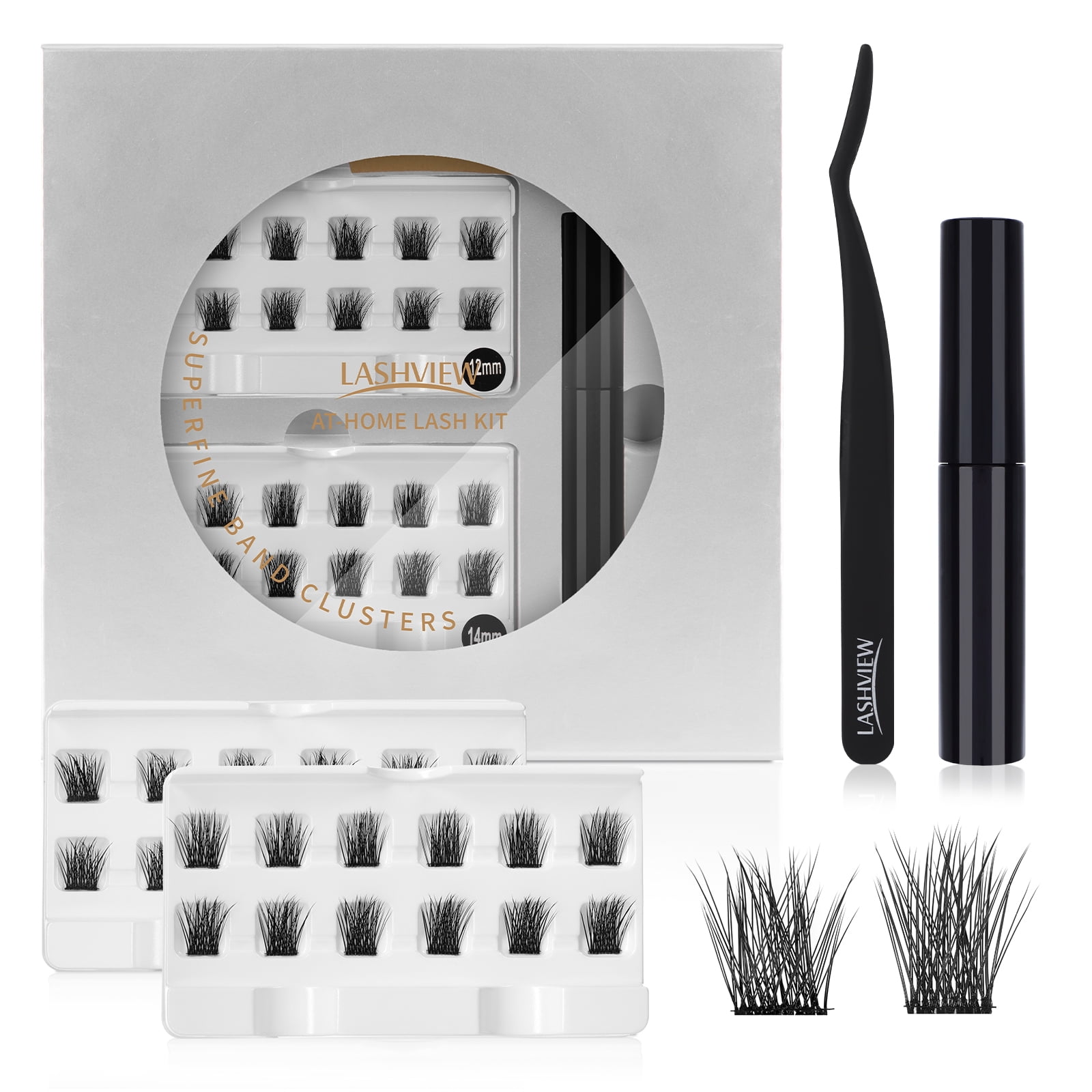 Cluster Eyelash Kit 24Pcs Eyelash With Clusters Eyelash Applicator Tool ...