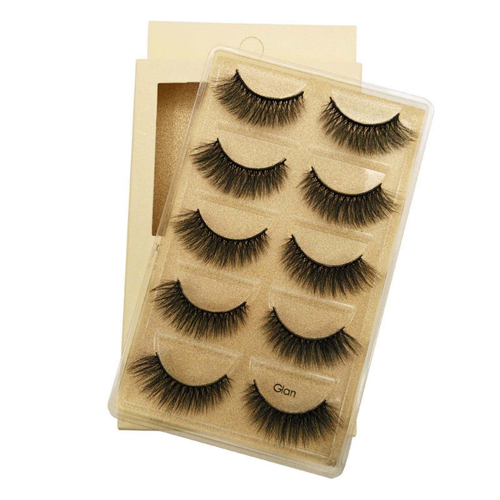 Cluster Eyelashes Cosmetics Brush False Eyelashes Slim 14mm Natural 3D ...