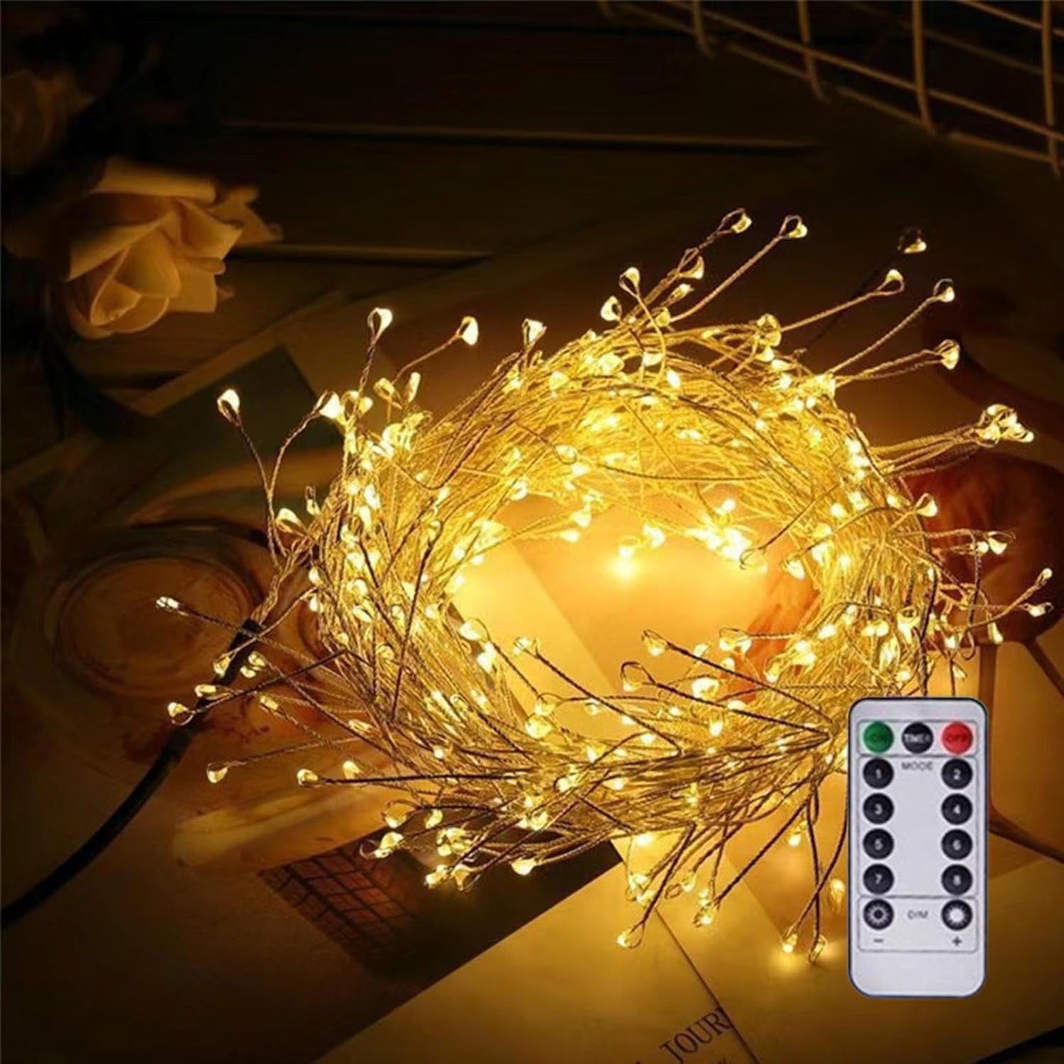 Cluster Fairy Christmas Lights, Copper Wire Firecracker Light String ...