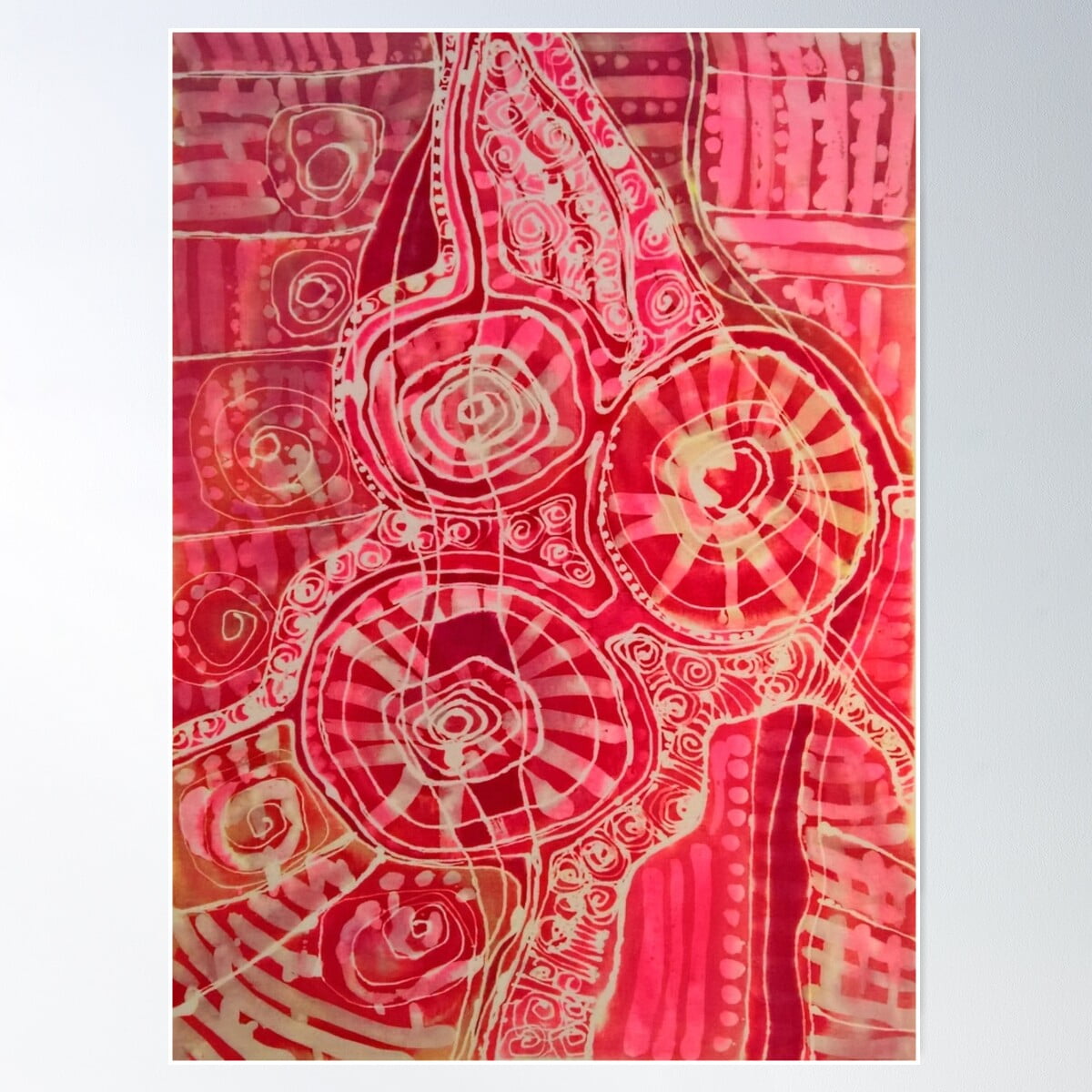 Cluster In Peach Poster Wall Art, Modern Wall Decor For Living Room ...