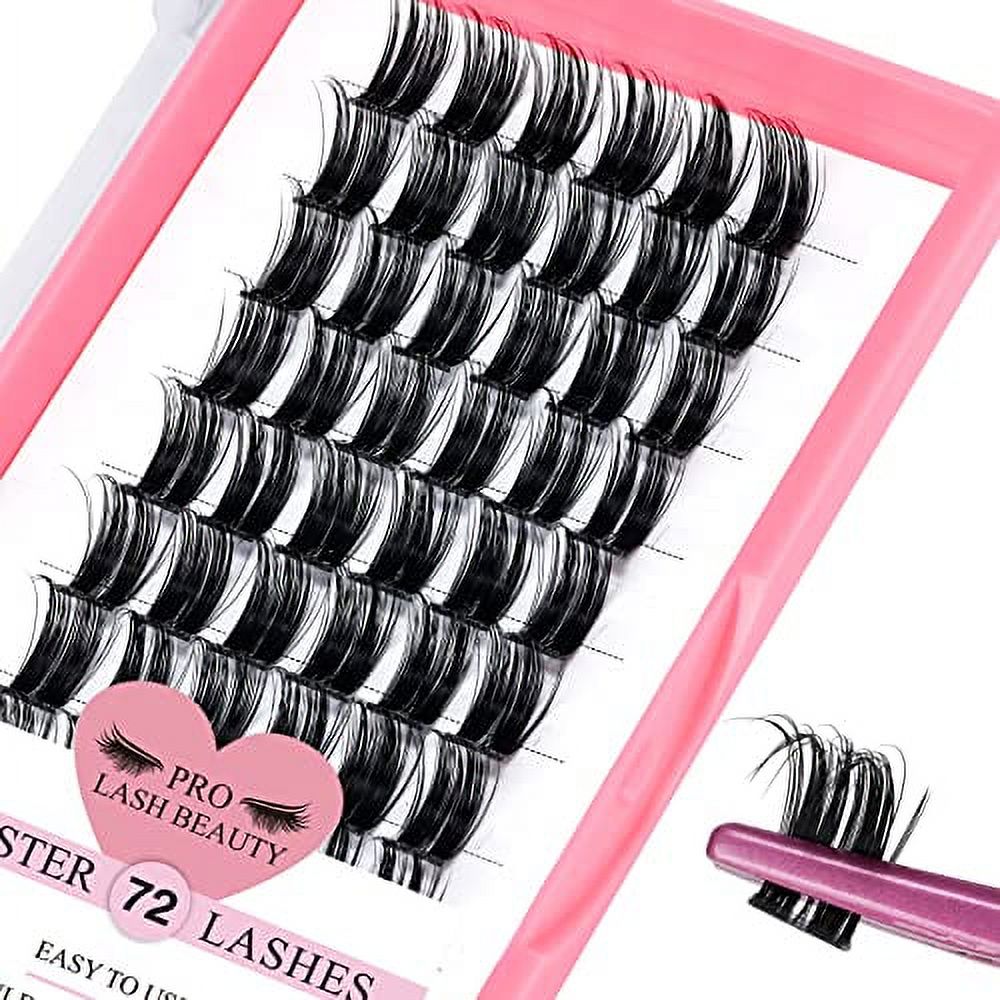 Cluster Lashes, 72 Pcs .. Individual Lashes, Lash Clusters .. DIY Eyelash Extension, Super ...