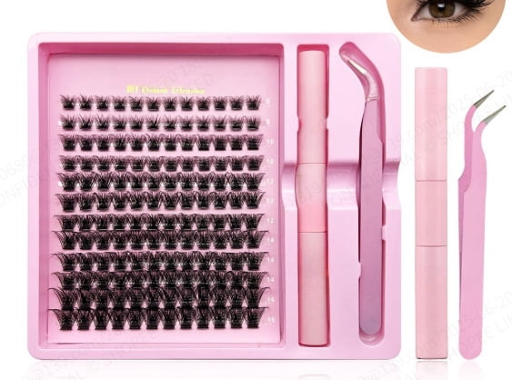 Cluster Lashes Kit eyelashes DIY segmented D-curled false eyelashes ...