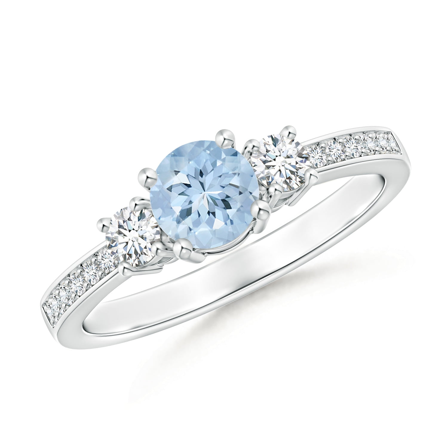 Cluster Ring! 925 Sterling Silver 0.65 Ctw Round Aquamarine Gemstone Women Wedding Ring ...