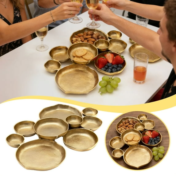 Cluster Serving Bowls, Decorative Nine-Grid Plate, 22.1x14.6 Inches ...