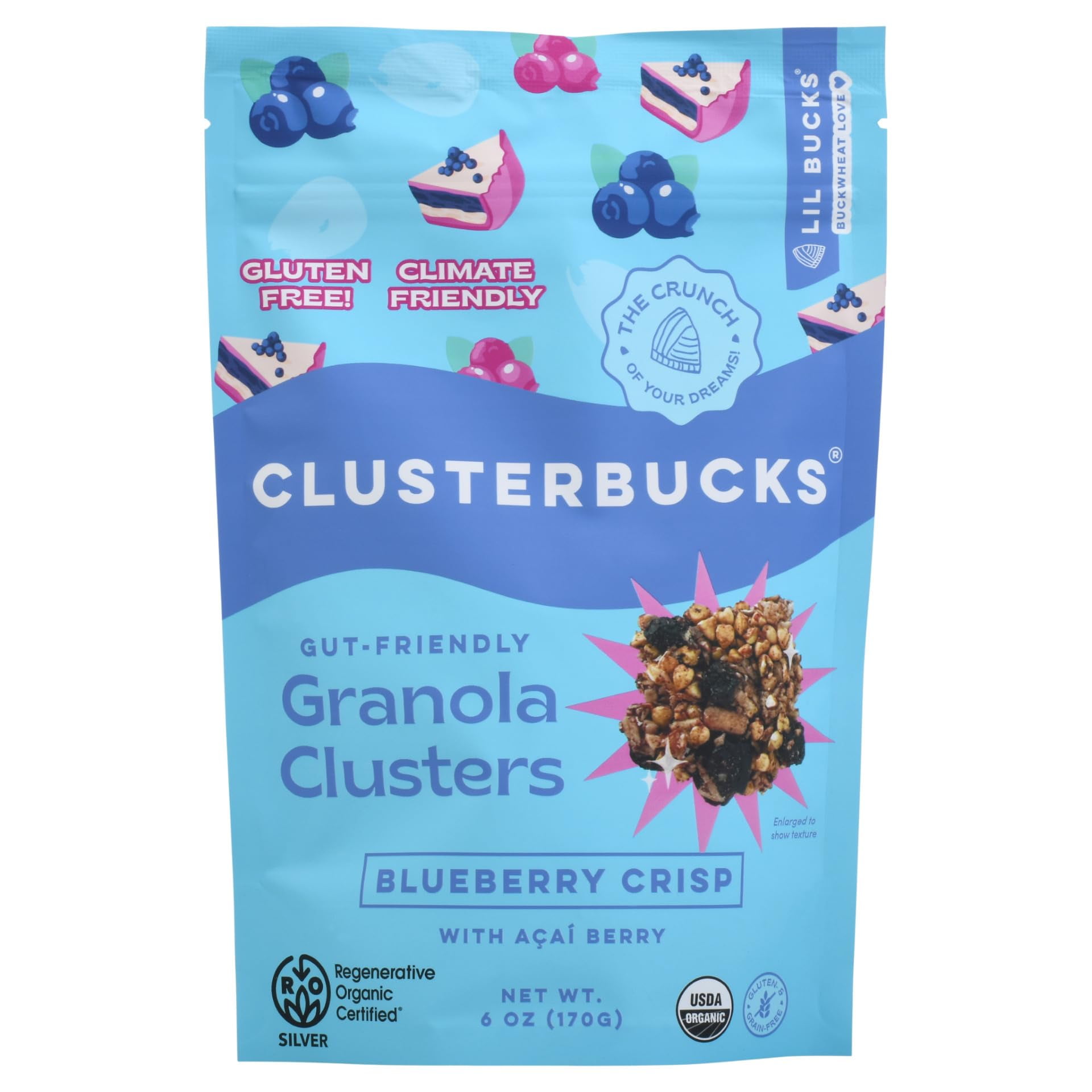 Clusterbucks Gut Friendly Granola SSF20 Clusters made with Sprouted ...