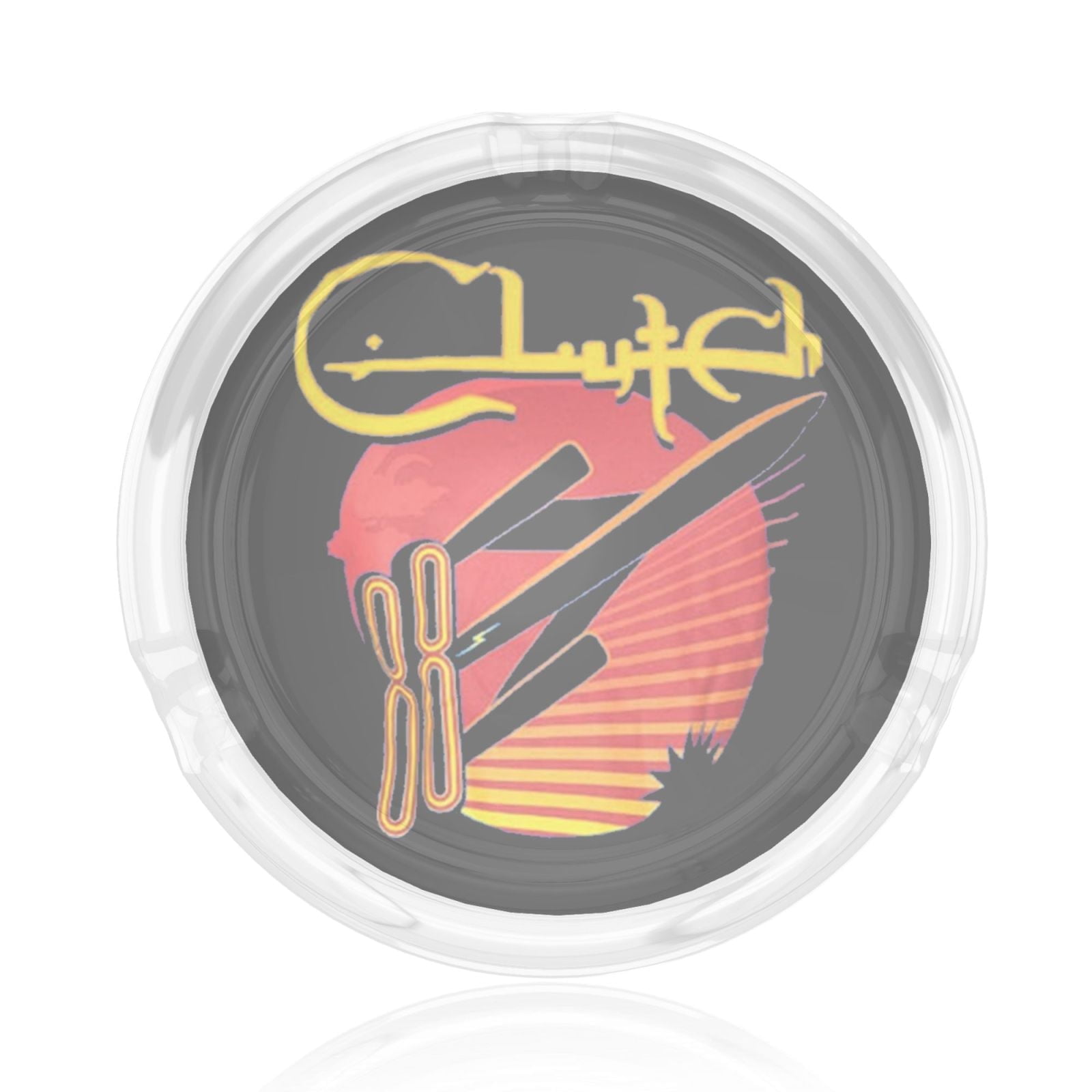Clutch Band Rocket 88 Logo Round Glass Ashtray 3d Printing For Indoor ...