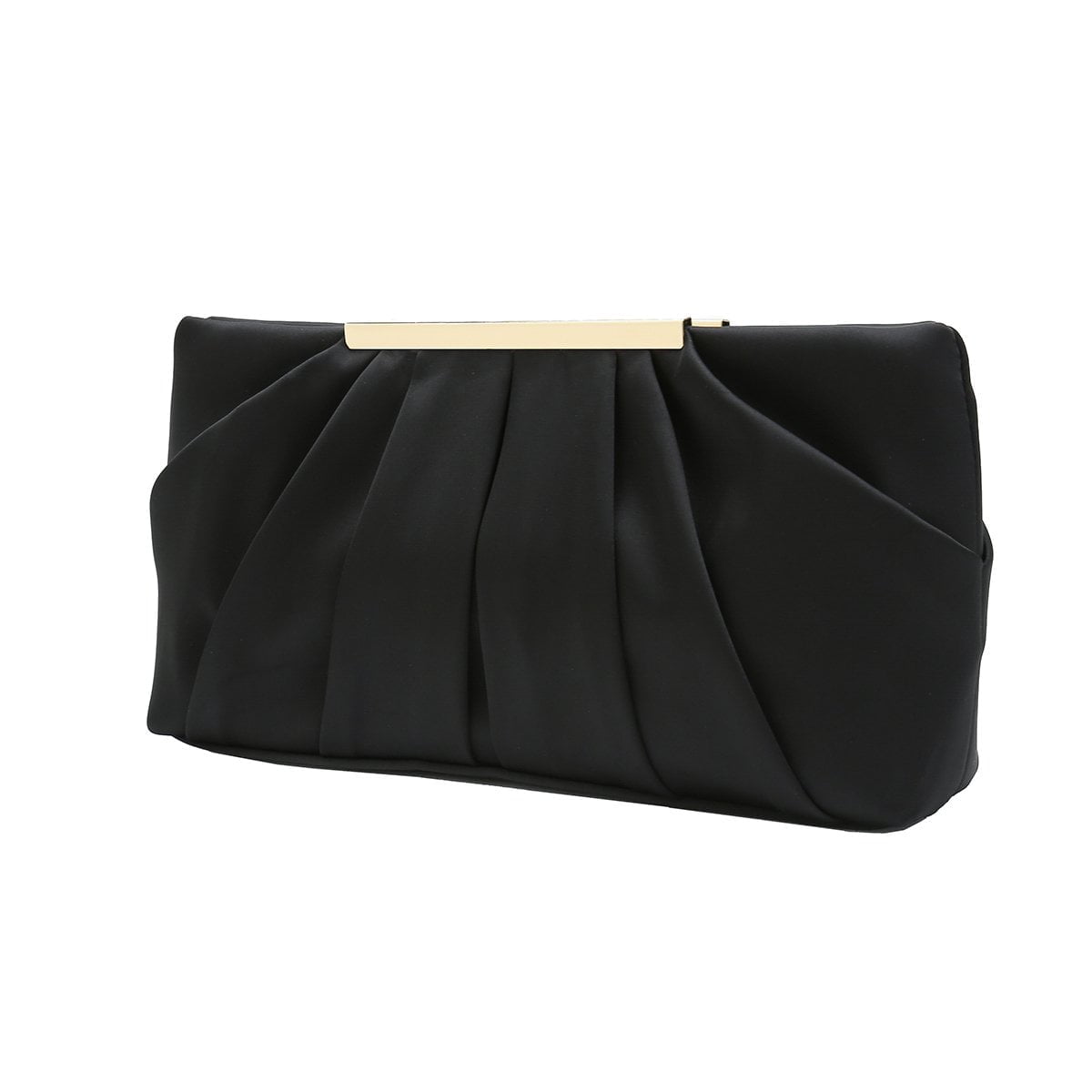 Clutch Evening Bag Elegant Pleated Satin Formal Handbag Simple Classy ...