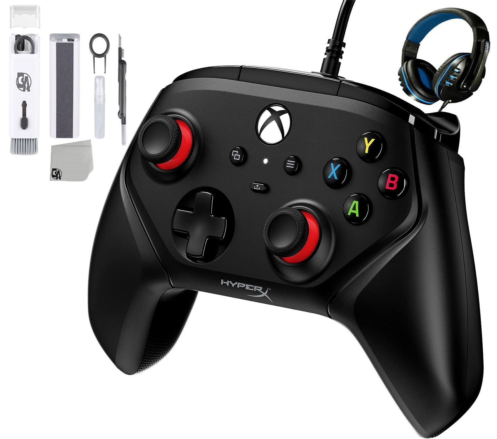 Pre-Owned Clutch Gladiate - Wired Controller Black Xbox Licensed, RGB Lighting, Dual Triggers ...