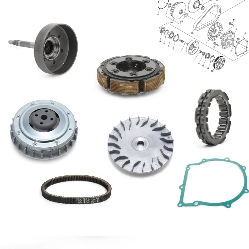 Clutch Housing Primary Sheave Carrier + Belt For Yamaha Grizzly Kodiak ...