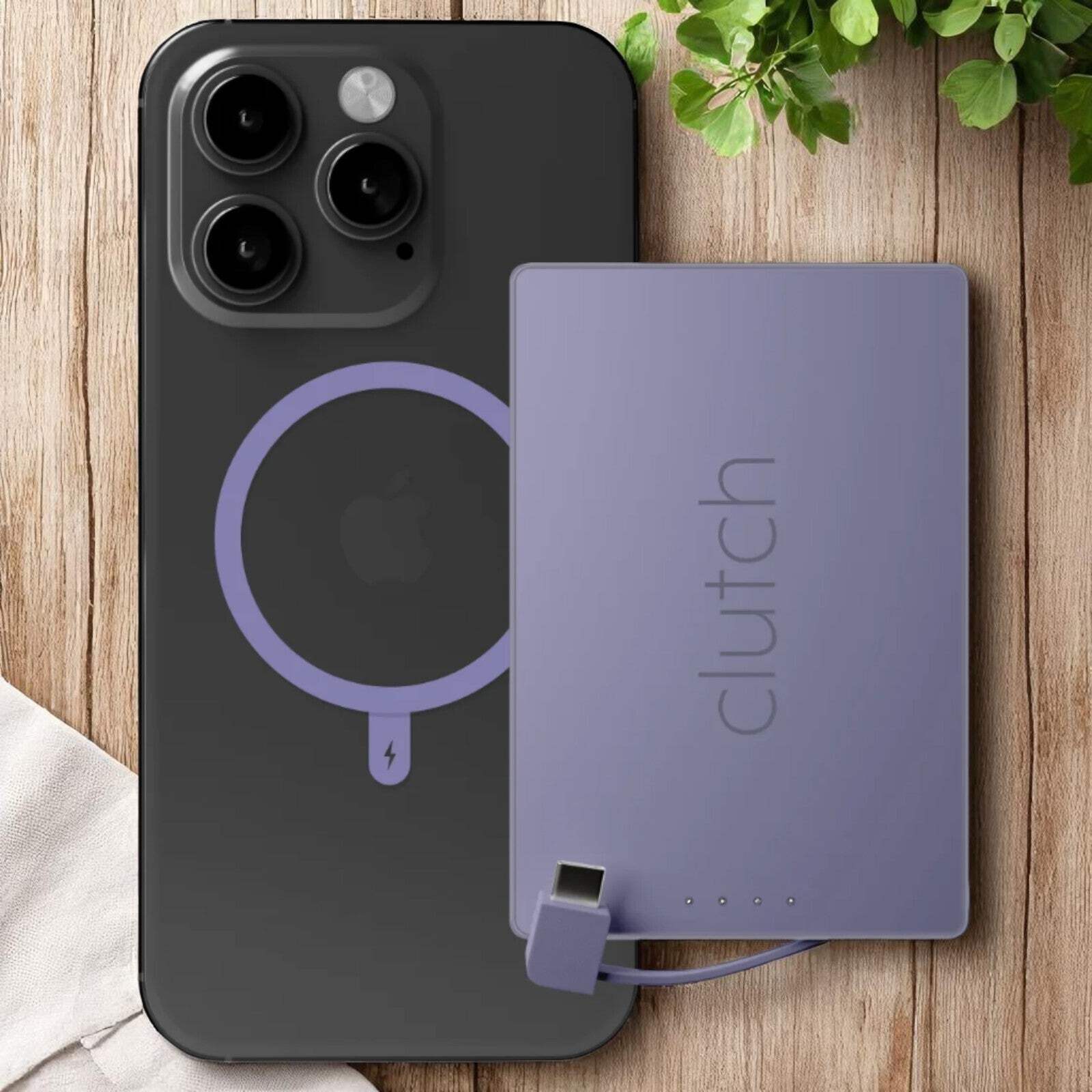 Clutch® Pro Lavender USB-C Android Apple MagSafe Portable Charger ...