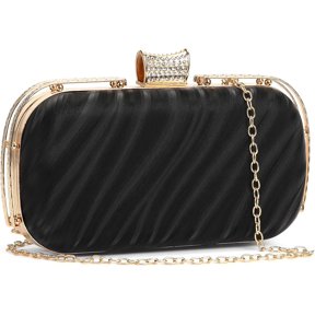Milisente Envelope Clutch Purse, Suede, Metallic Small Evening Bag for ...