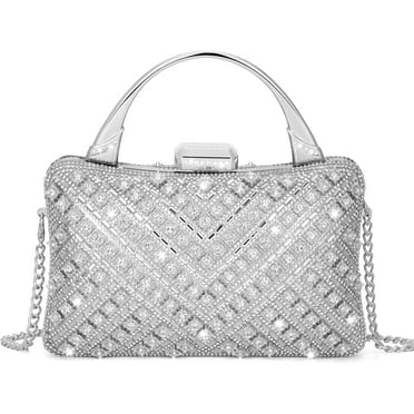 Elegant Sparkly Bow Evening Bag for Women Glitter Rhinestones Dressy Clutch Purses Handbag for ...