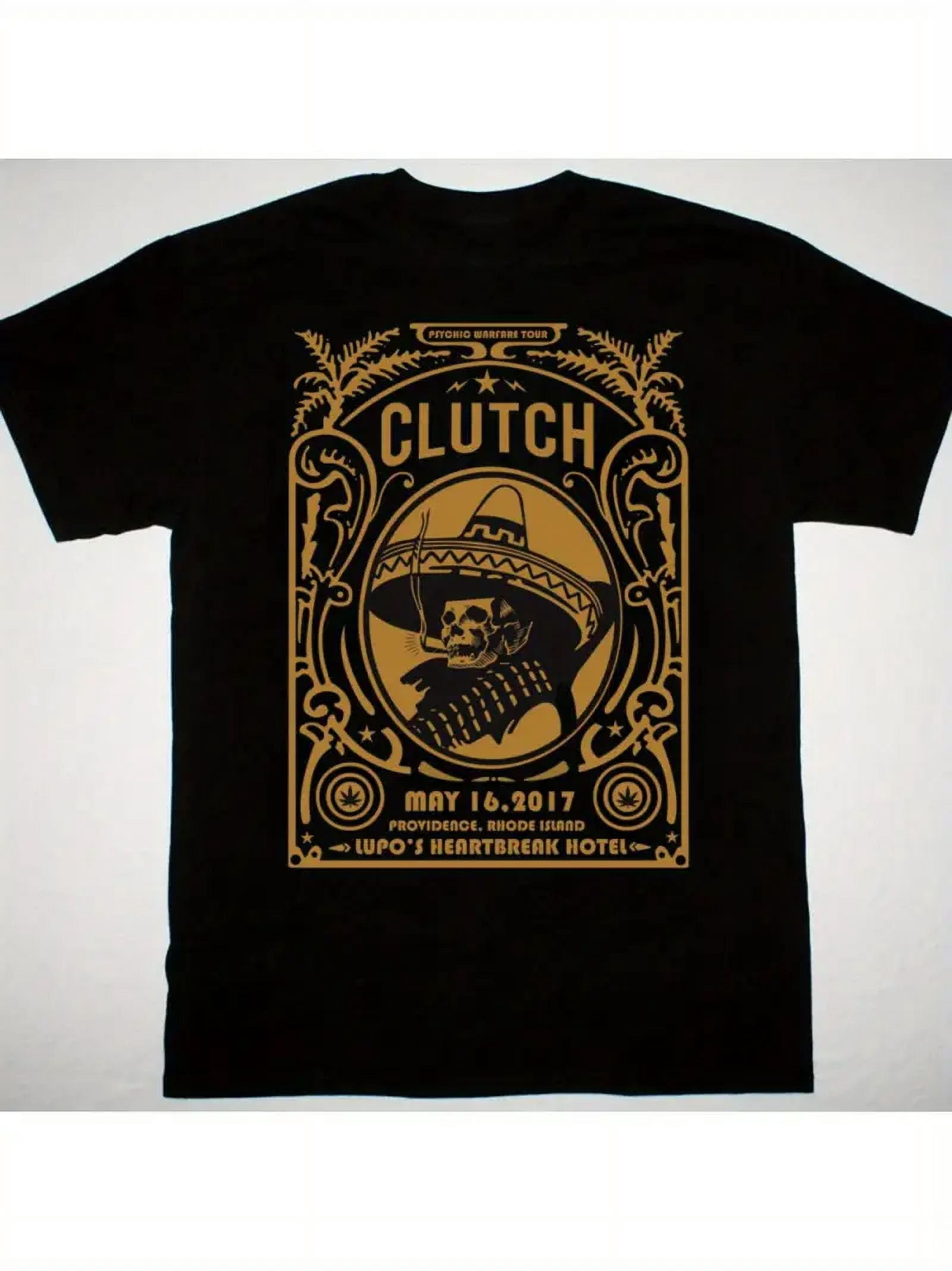 Clutch Rock Band Inspired T-Shirt for Men - Black, Short Sleeve, Cotton ...