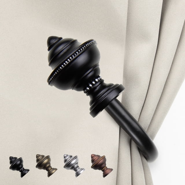 Clyde Curtain Rod Holdback - Black,(5708-032) - Walmart Business Supplies
