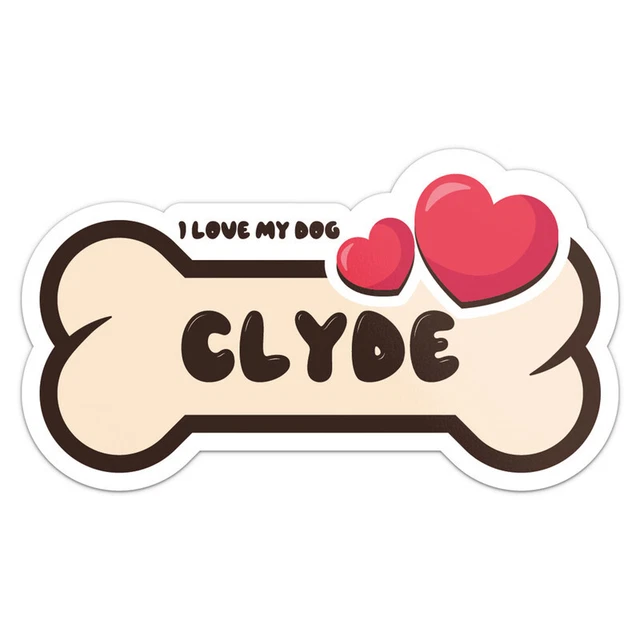 Clyde Dog Sticker Phone Decal Water Bottle Stickers Car Decals, Laptop ...