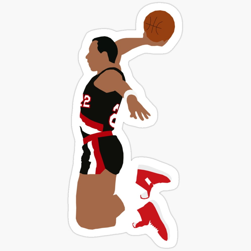 Clyde Drexler Dunk Sticker Phone Decal Water Bottle Stickers Car Decals ...