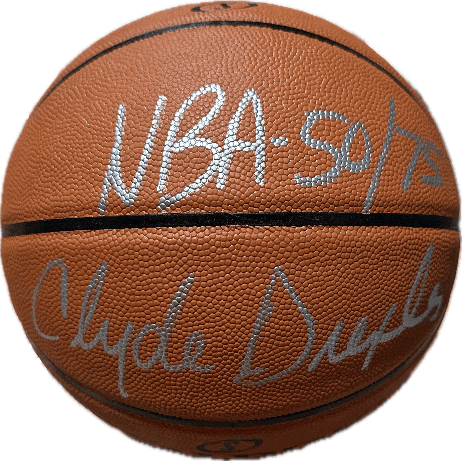 Clyde Drexler Signed Autographed Basketball JSA Authenticated NBA 50/75 ...