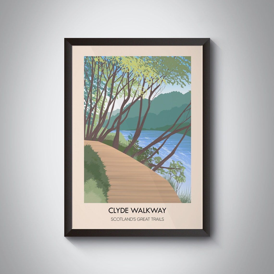 Clyde Walkway Poster, Scotland'S Great Trails, River Clyde, Partick ...