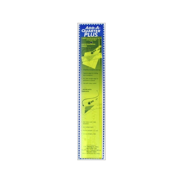 Cm Designs 12" Add-A-Quarter Plus Marking Ruler - Walmart Business Supplies