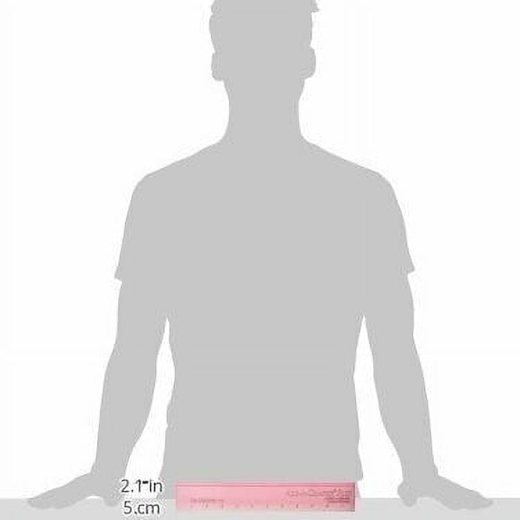Cm Designs Ruler 12" Add-A-Quarter Plus Pink - Walmart.com