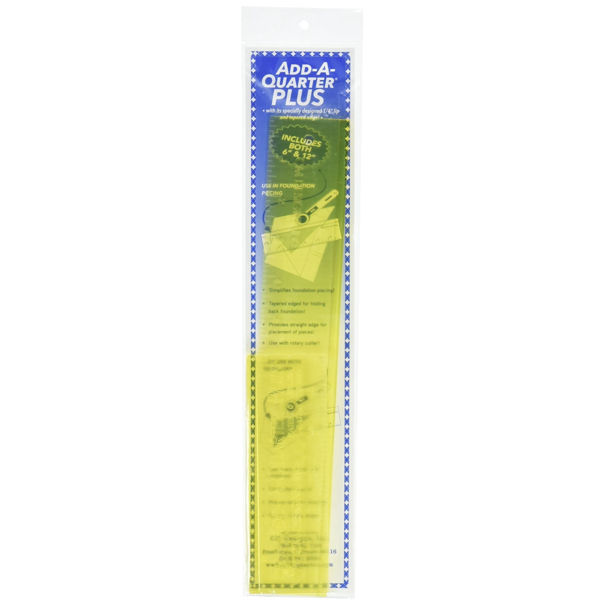 Cm Designs Ruler 6"&12" Add-A-Quarter Plus - Walmart.com