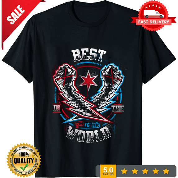 Cm Punk Best in The World Wrestling Ring Icon Unisex T-Shirt, NEW ...