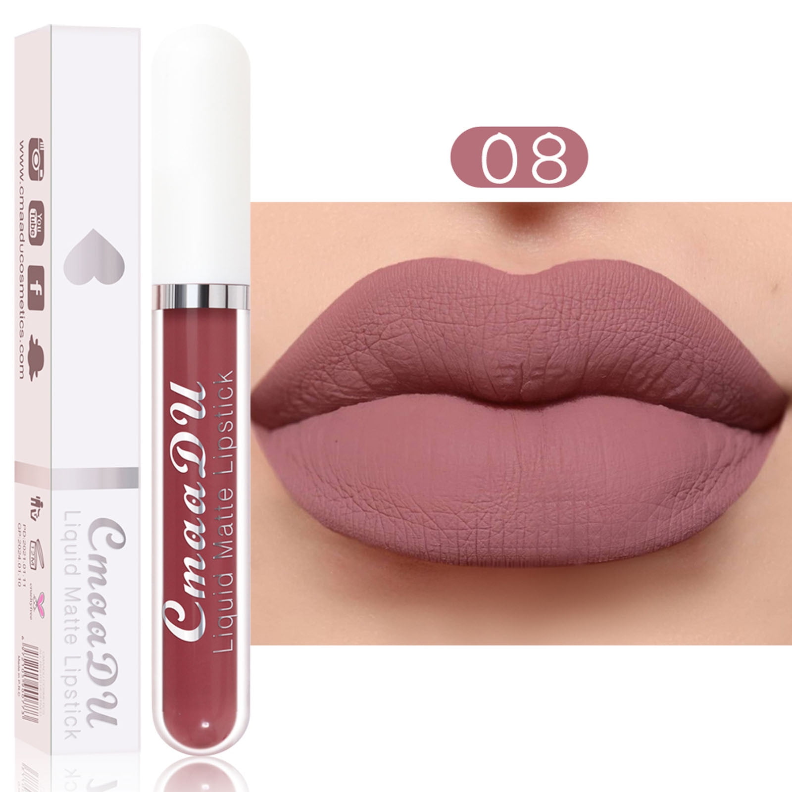 CmaaDu 18-color Matte Waterproof Lipstick - Long-lasting Lip Gloss ...
