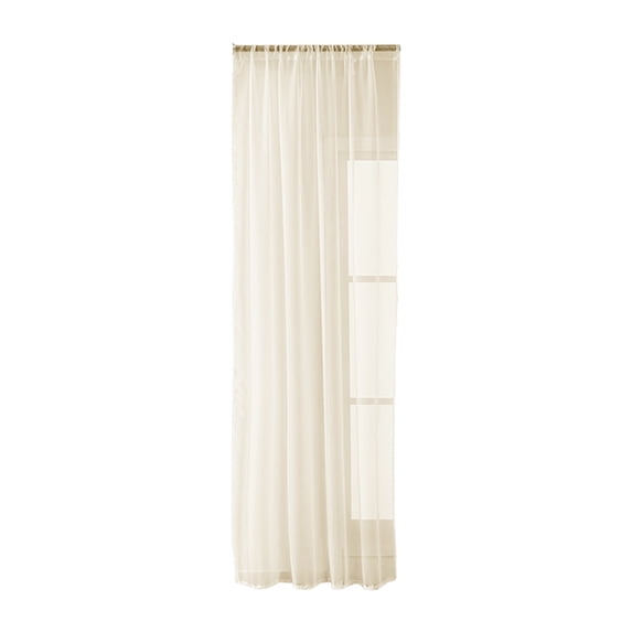 Cmafuca Black Sheer Curtains 96 Inches Long, Light Filtering Rod Pocket ...