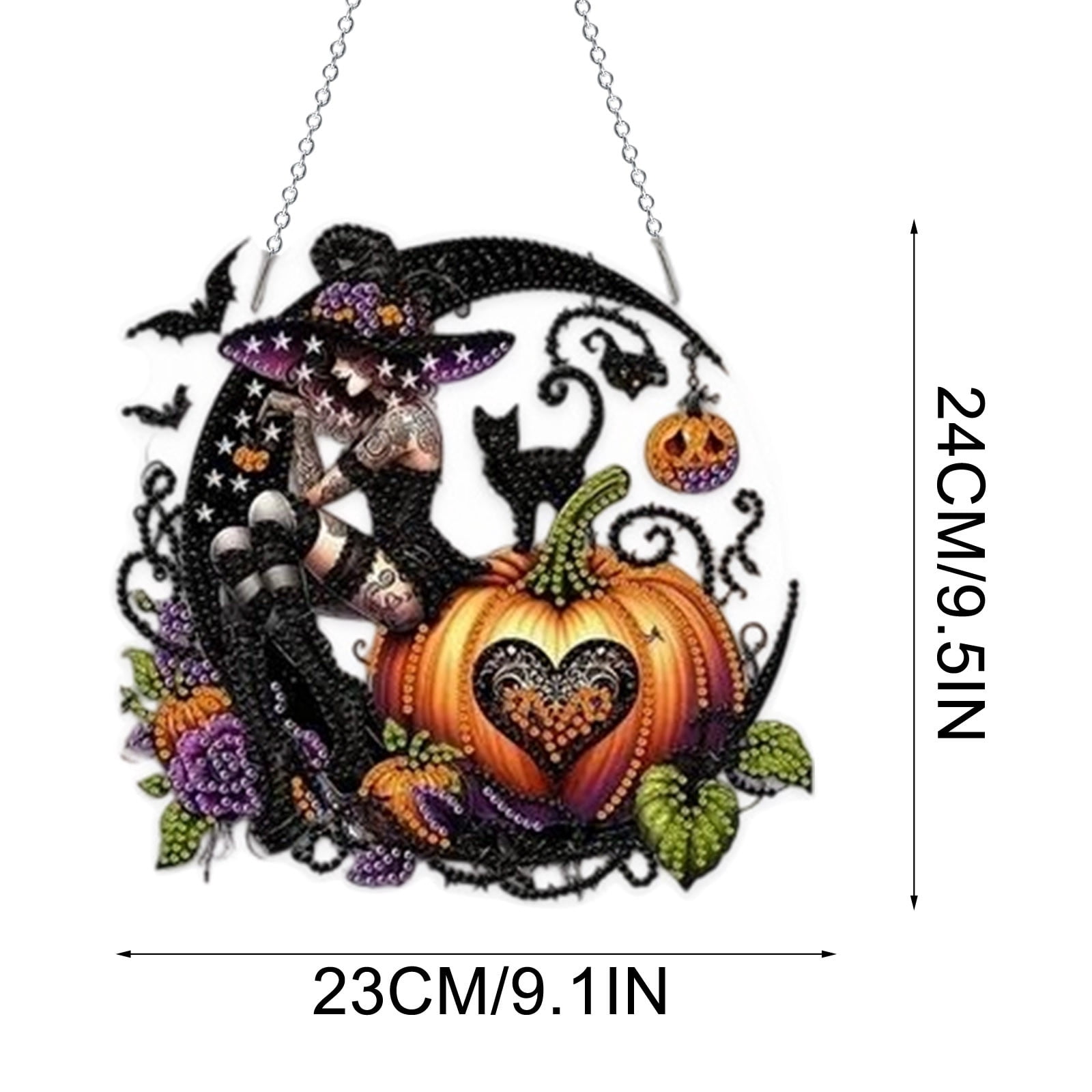 Cmafuca Halloween DIY Hanging Sign Acrylic Rhinestone Art Window ...