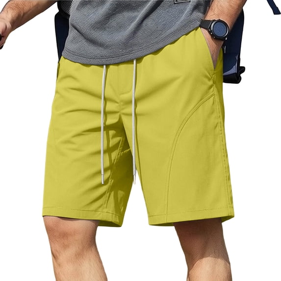 Cmfcve Athletic Shorts for Men Elastic Waist Drawstring Quick Dry ...