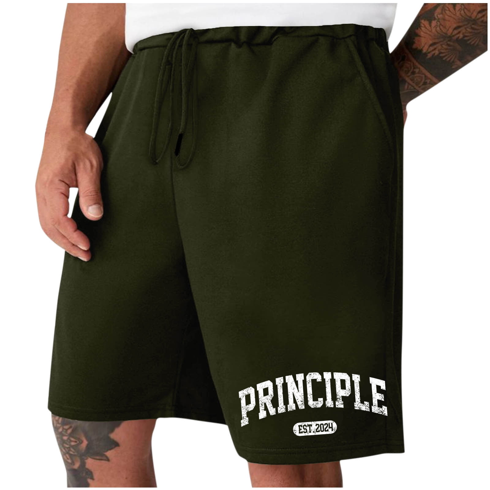 Cmfcve Men's Oversize Shorts Alphabet print Loose Training Shorts ...