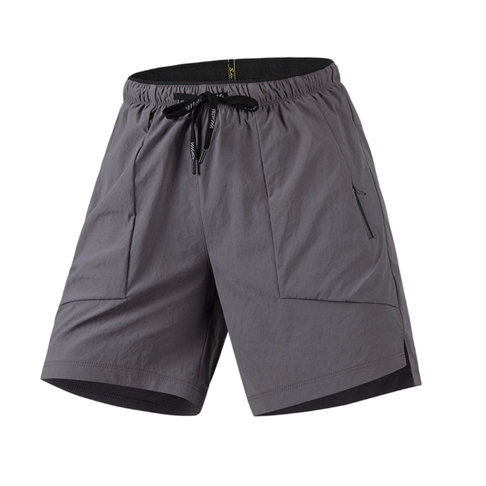 Cmfcve Men's Quick Dry Athletic Shorts with Zipper Pockets Elastic ...