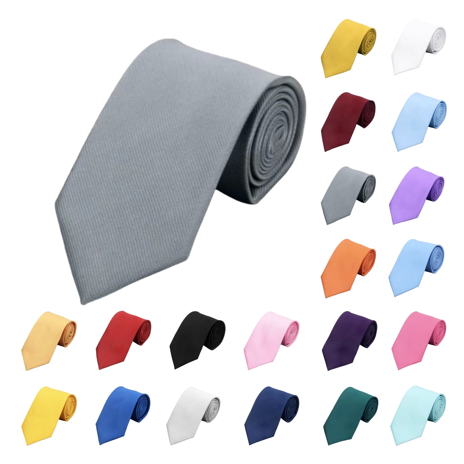 Cmfcve Men's Ties Twill Convenient Dress Shirt Tie Polyester Adjustable ...