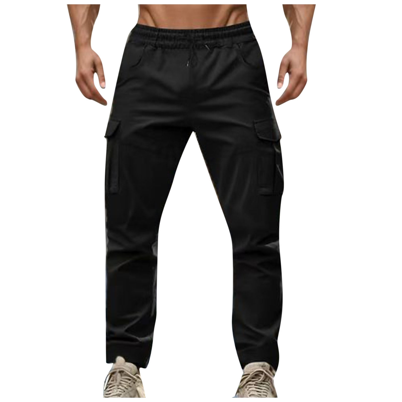 Cmfcve Oversize Cargo Pants for Men Ventilate Work Travel Pants Stretch ...