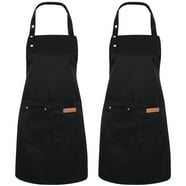 Mainstays Chef Kitchen Apron, 28" x 32" Coffee Cotton Bib Apron with ...