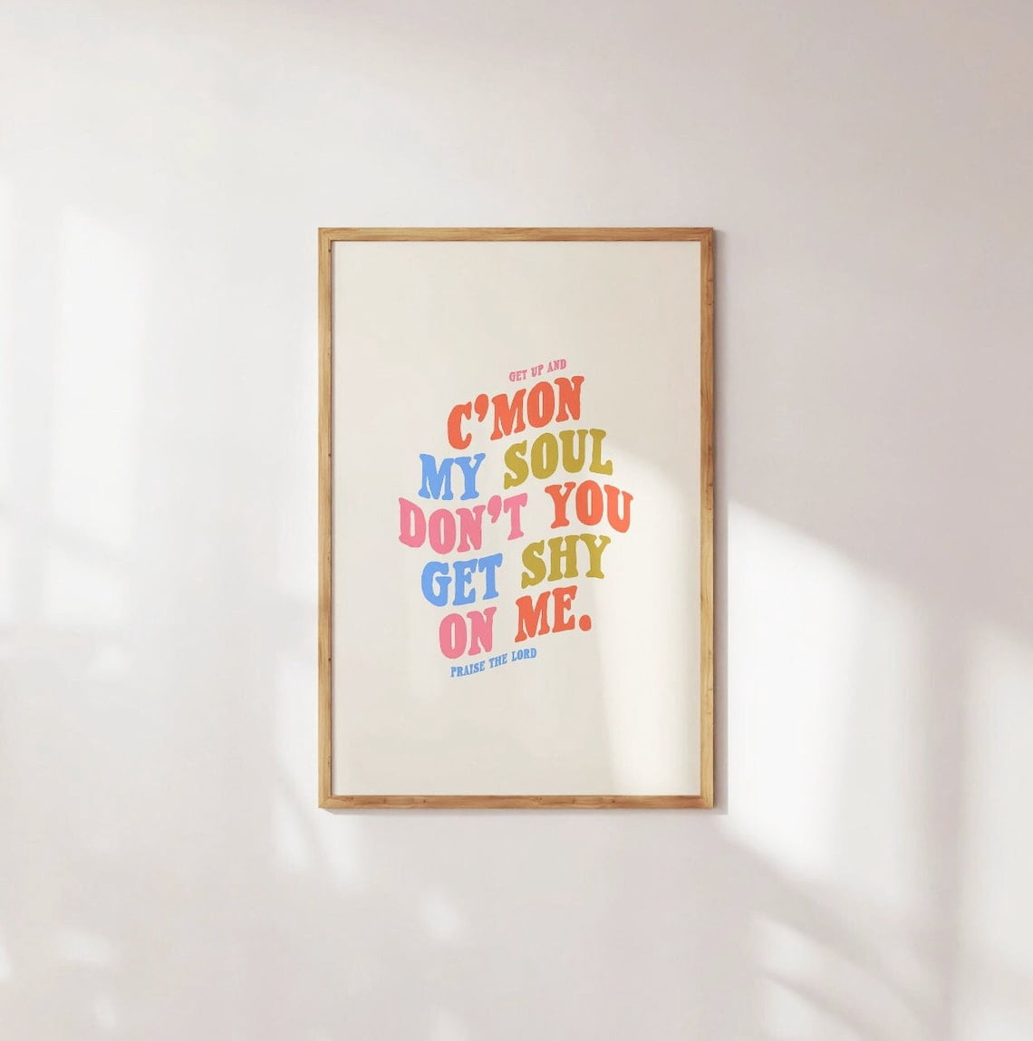 Cmon My Soul Christian Music Quote Wall Decoration, Stretched Canvas ...