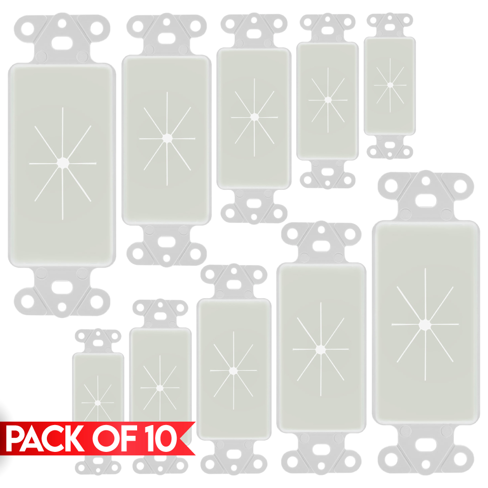 Cmple - [10 Pack] Insert with Flexible Opening for Decorator Wall ...