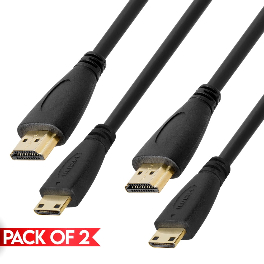 Cmple - [2 PACK] 15 FT Mini HDMI Cable, HDMI to Mini HDMI Cord, HDMI ...