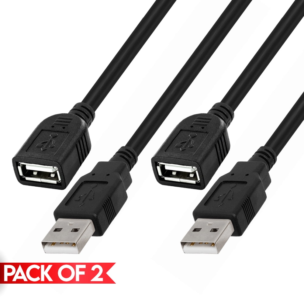 Cmple - [2 PACK] 3 Feet USB 2.0 Extension Cable, USB Extender Cord, A ...